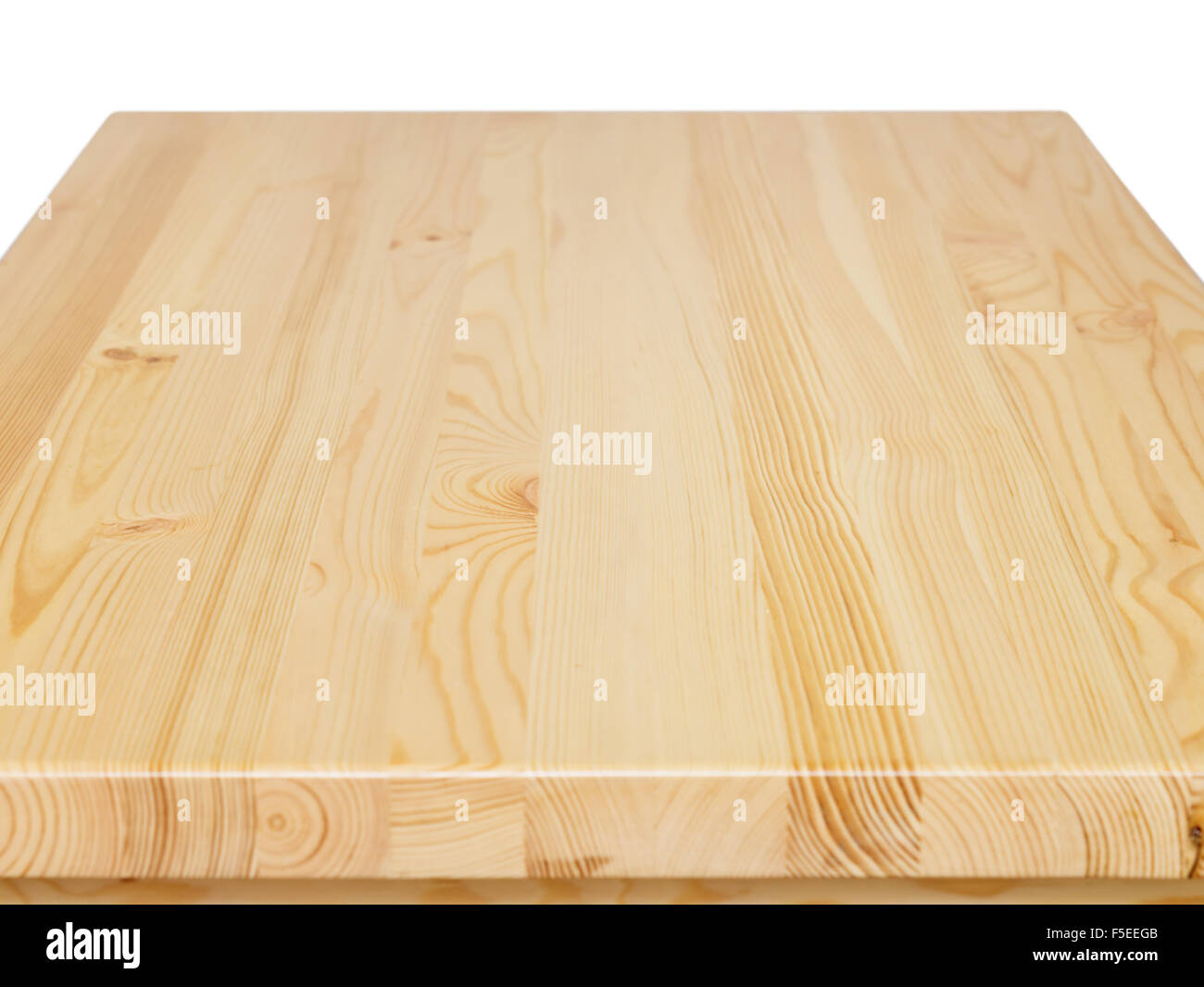 wooden table top isolated on white background Stock Photo - Alamy