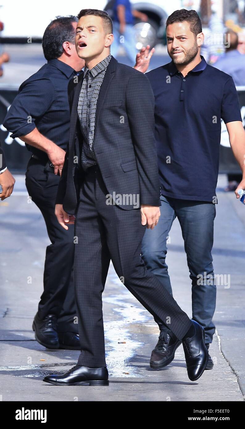 Celebrities at the ABC studios for 'Jimmy Kimmel Live!' Featuring: Rami ...