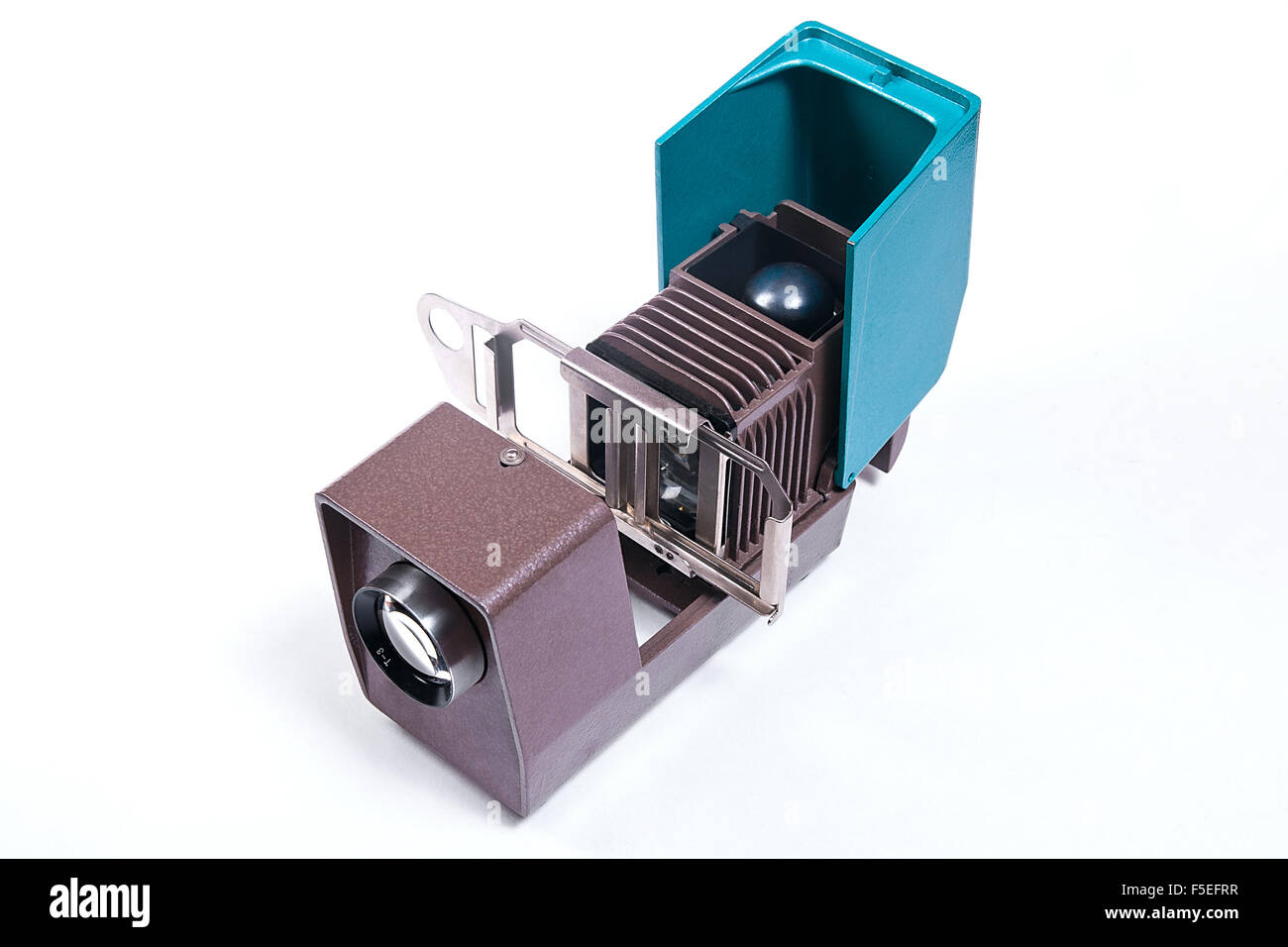 Vintage filmstrip projector on the white background. Old projector for ...