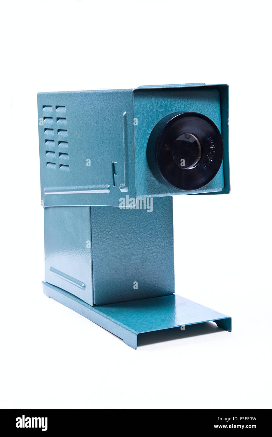 Vintage filmstrip projector on the white background. Old projector for ...
