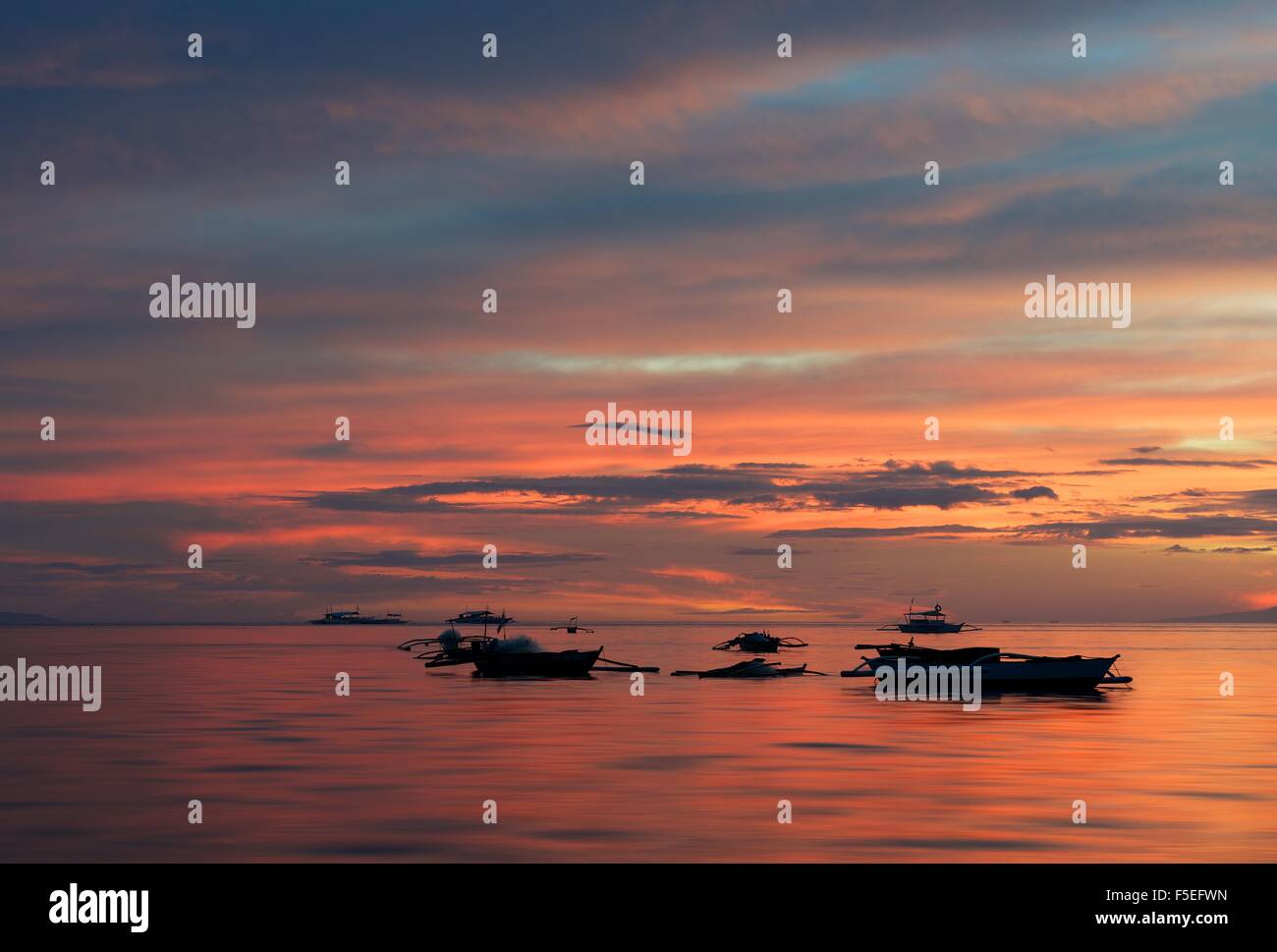 Pink sunset, Bohol island, Philippines Stock Photo - Alamy
