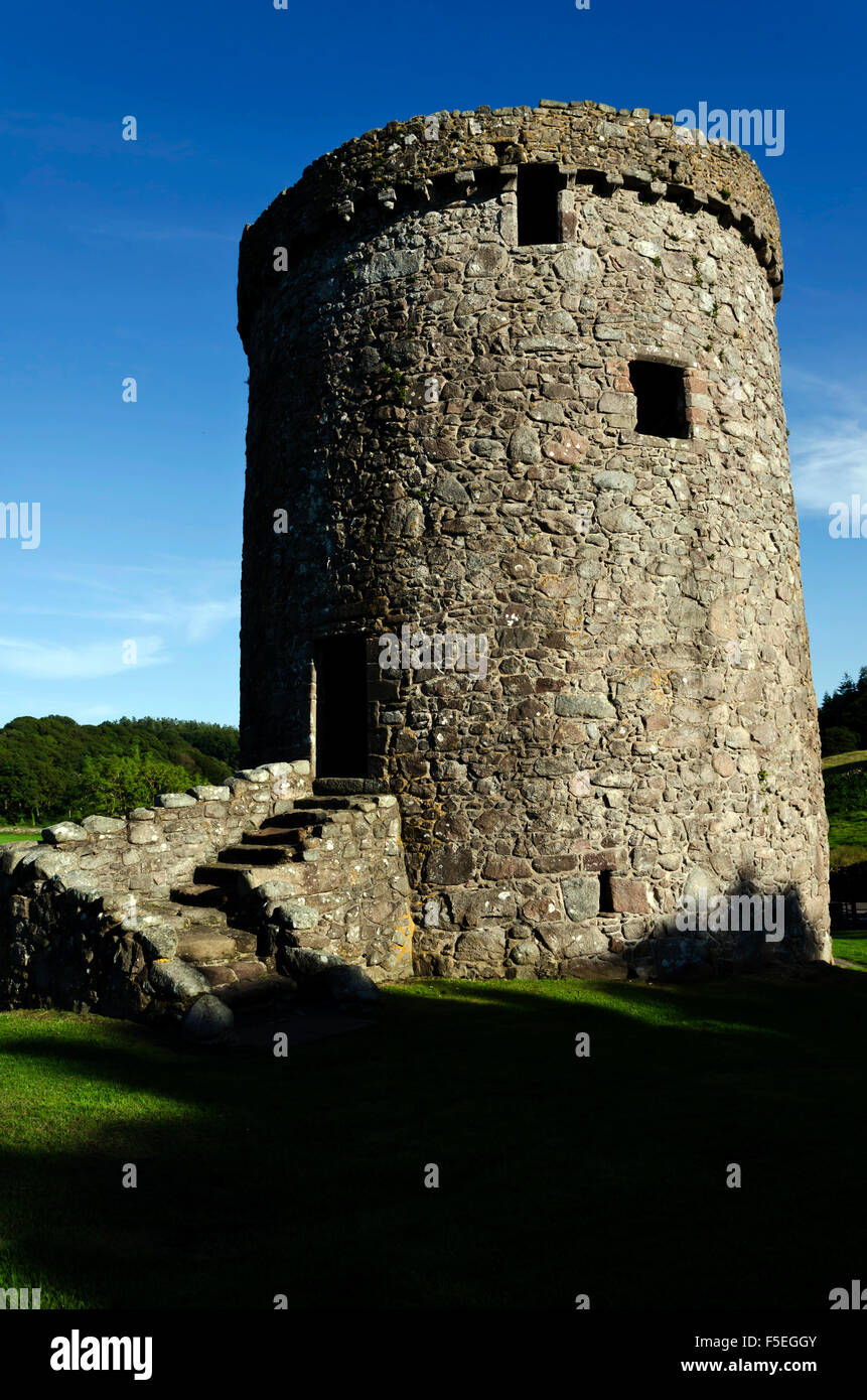 Orchardton Tower, near Auchencairn in Galloway, South West Scotland ...