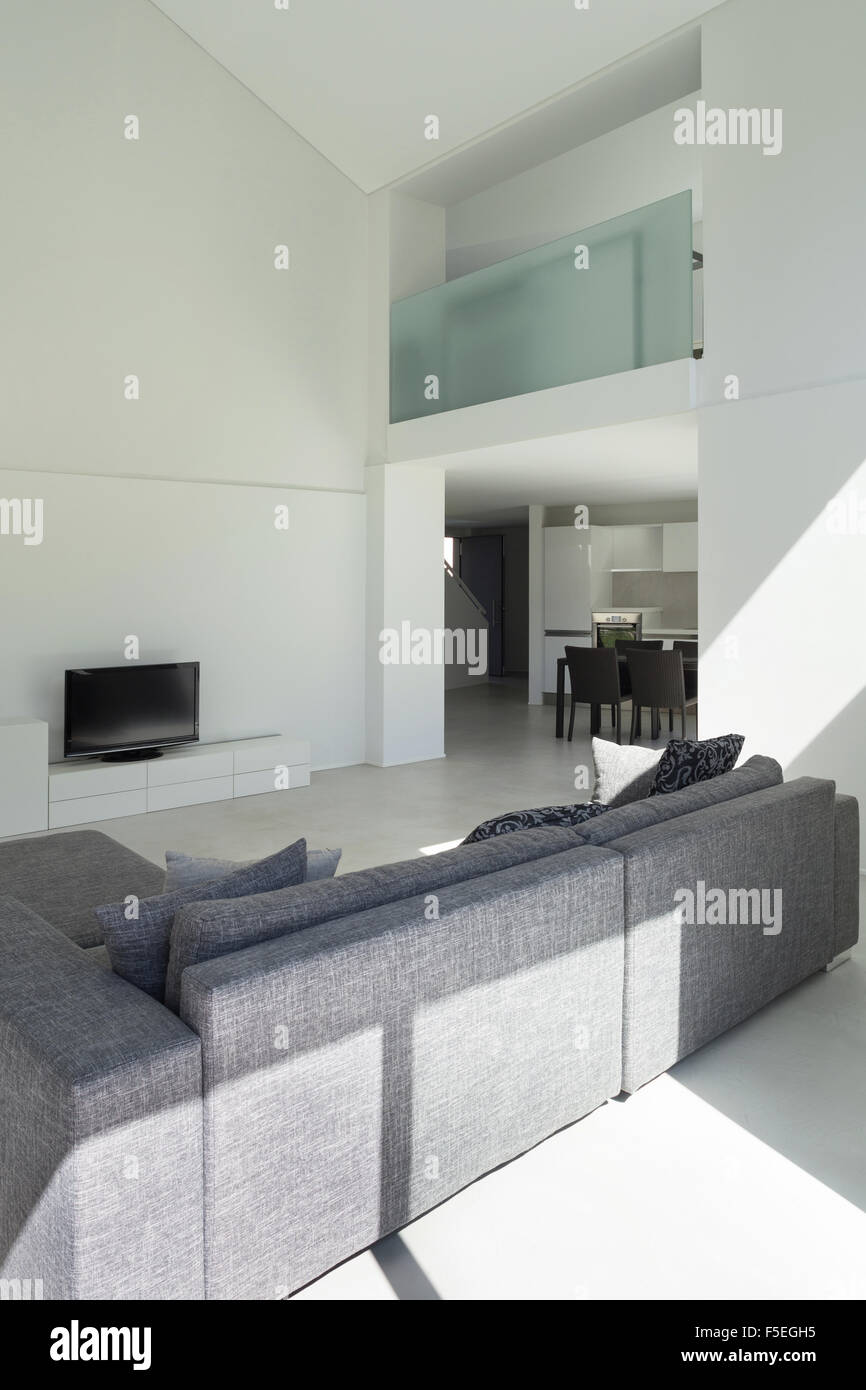 architecture, interior modern living room, back view divan Stock Photo ...