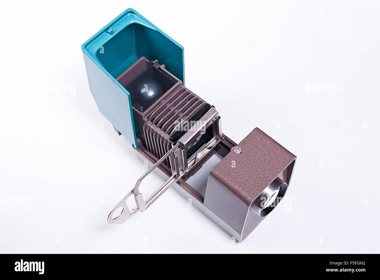 Vintage filmstrip projector on the white background. Old projector for ...