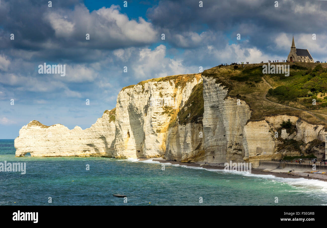 Cliff and coastline, Normandy, France Stock Photo - Alamy