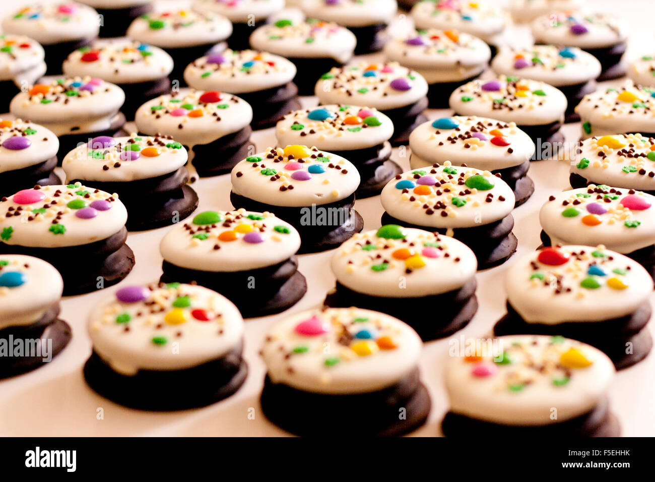 Rows of cakes Stock Photo - Alamy