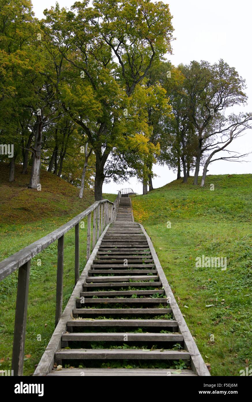 Wooden stairs leading to old castle hi-res stock photography and images ...