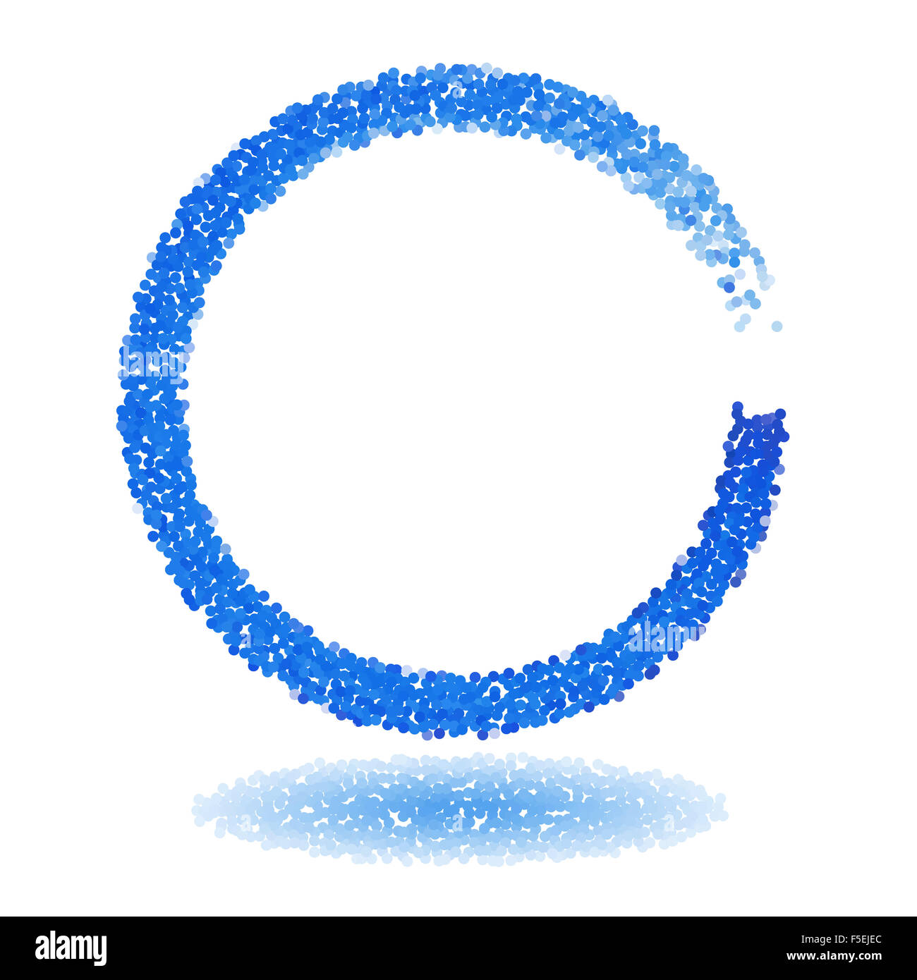 Blue dotted circle frame Stock Photo - Alamy