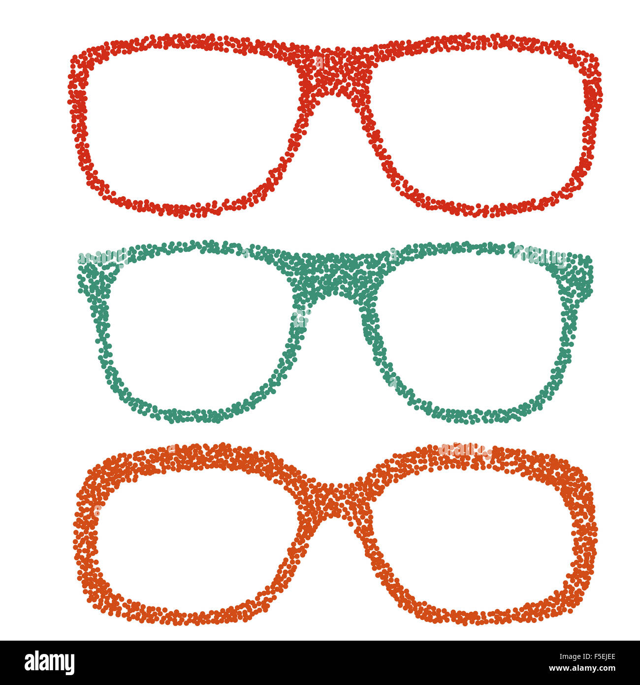 Dotted eyeglasses set hi-res stock photography and images - Alamy