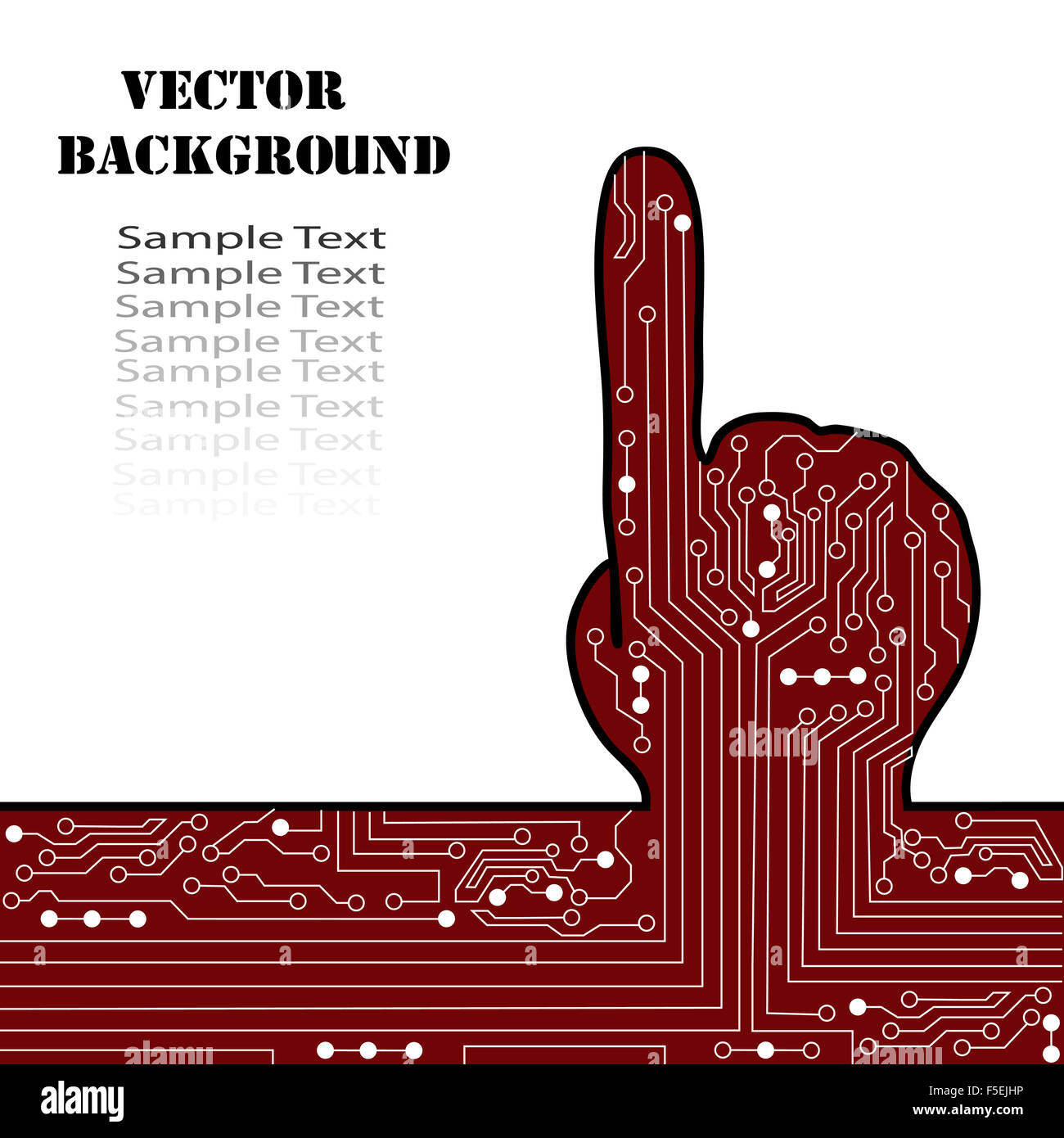 Concept of choice, decision. Circuit abstract hand vector background ...