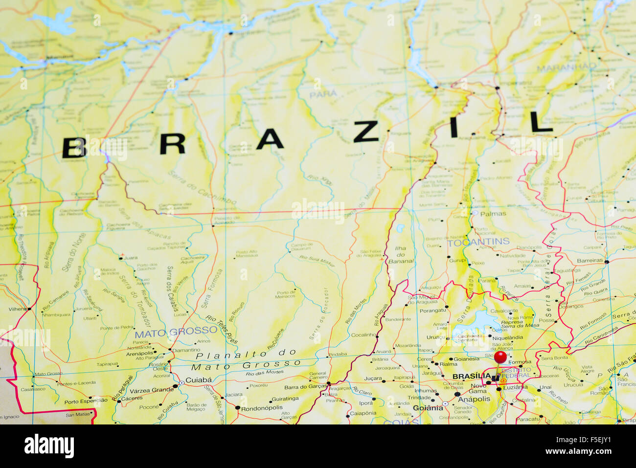 Brazil political map capital brasilia hi-res stock photography and ...