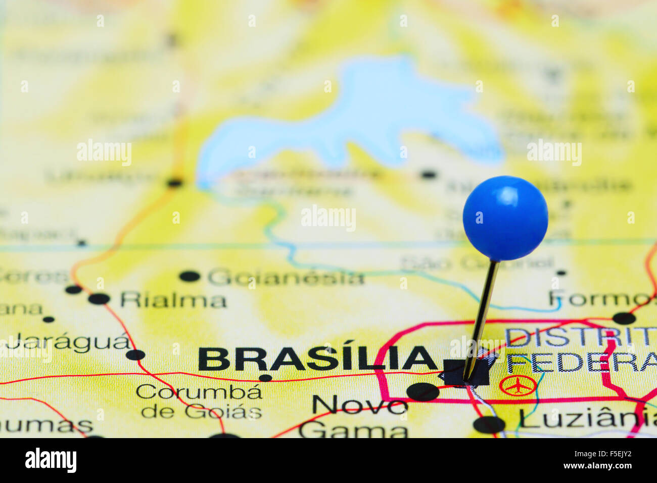 Brasilia map hi-res stock photography and images - Alamy