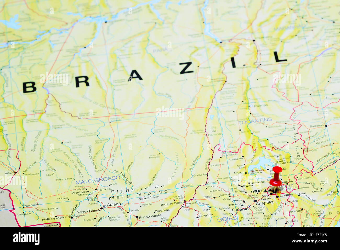 Brasilia map hi-res stock photography and images - Alamy