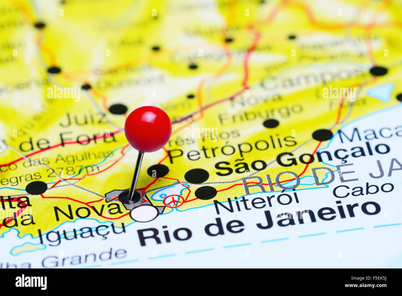 Pinned brazil map hi-res stock photography and images - Alamy