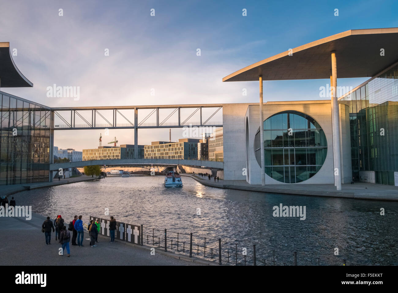 Modernist architecture of the Chancellery building located near River ...