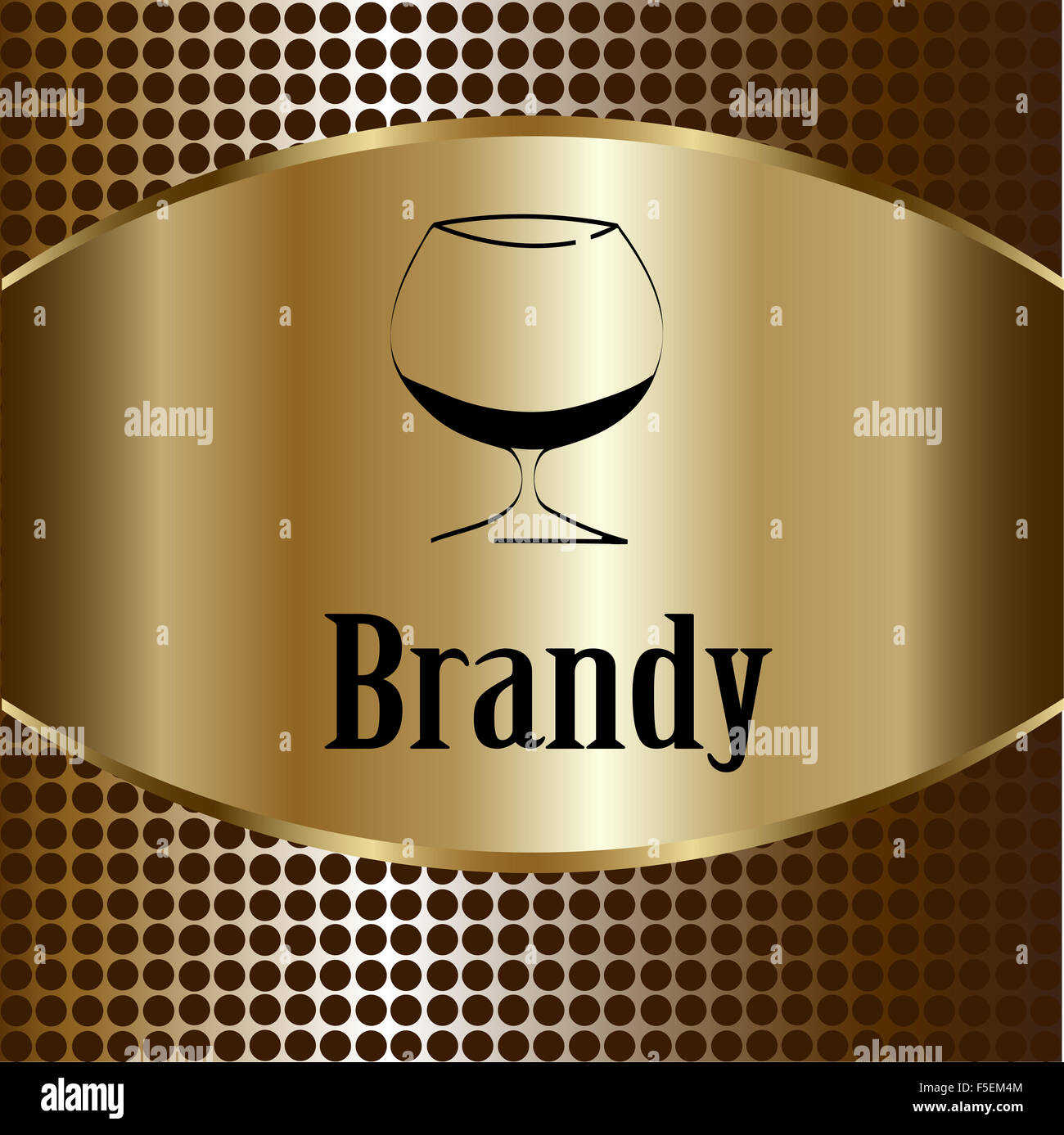 brandy glass design menu background. Vector Stock Photo - Alamy