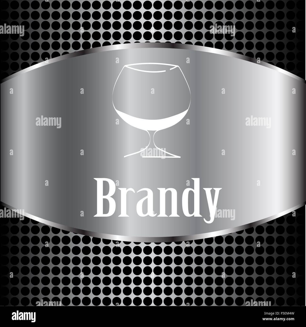 brandy glass design menu background. Vector Stock Photo - Alamy