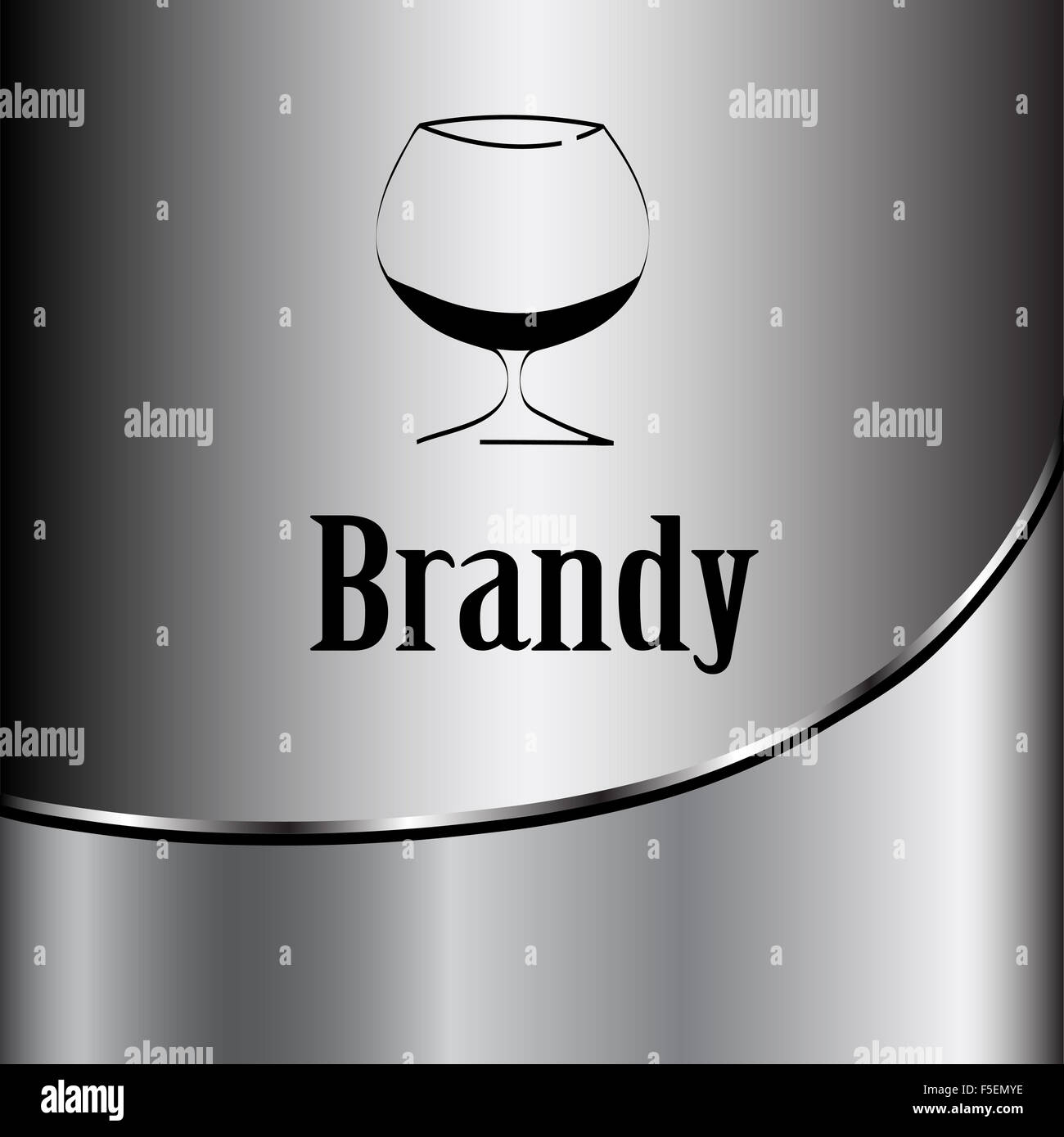 brandy glass design menu background. Vector Stock Photo - Alamy