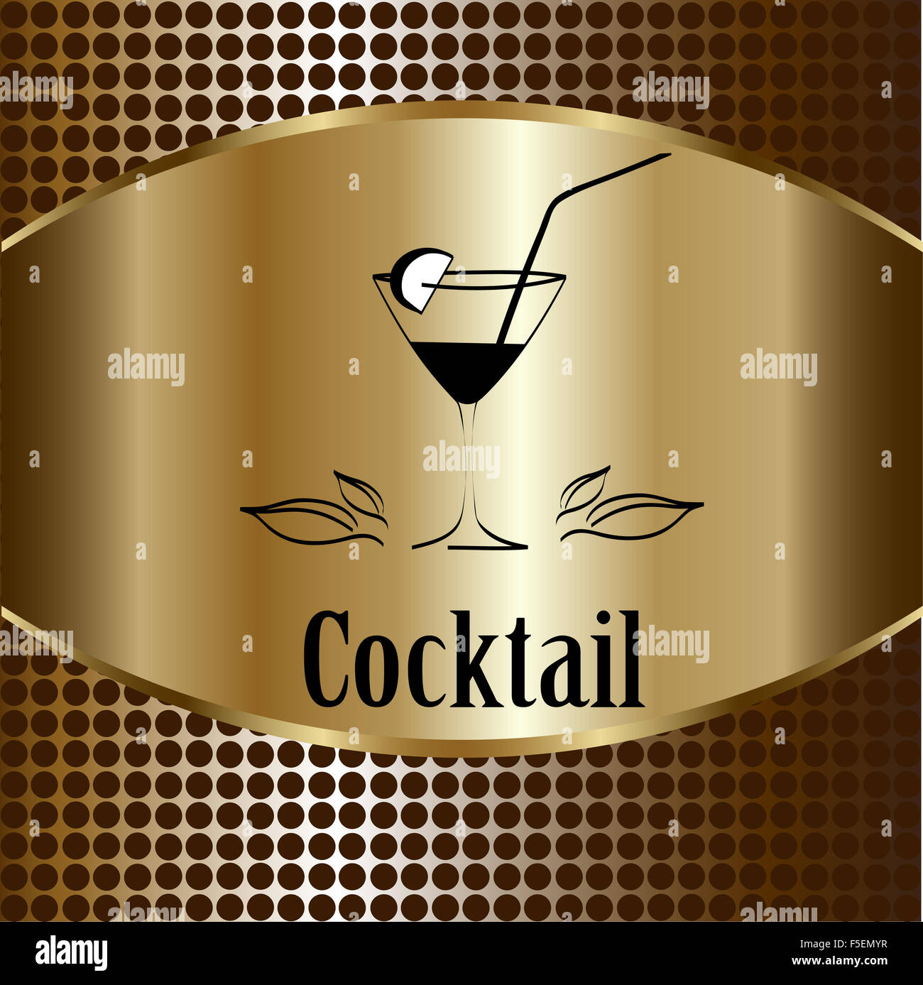 cocktail glass design menu background. Vector Stock Photo - Alamy