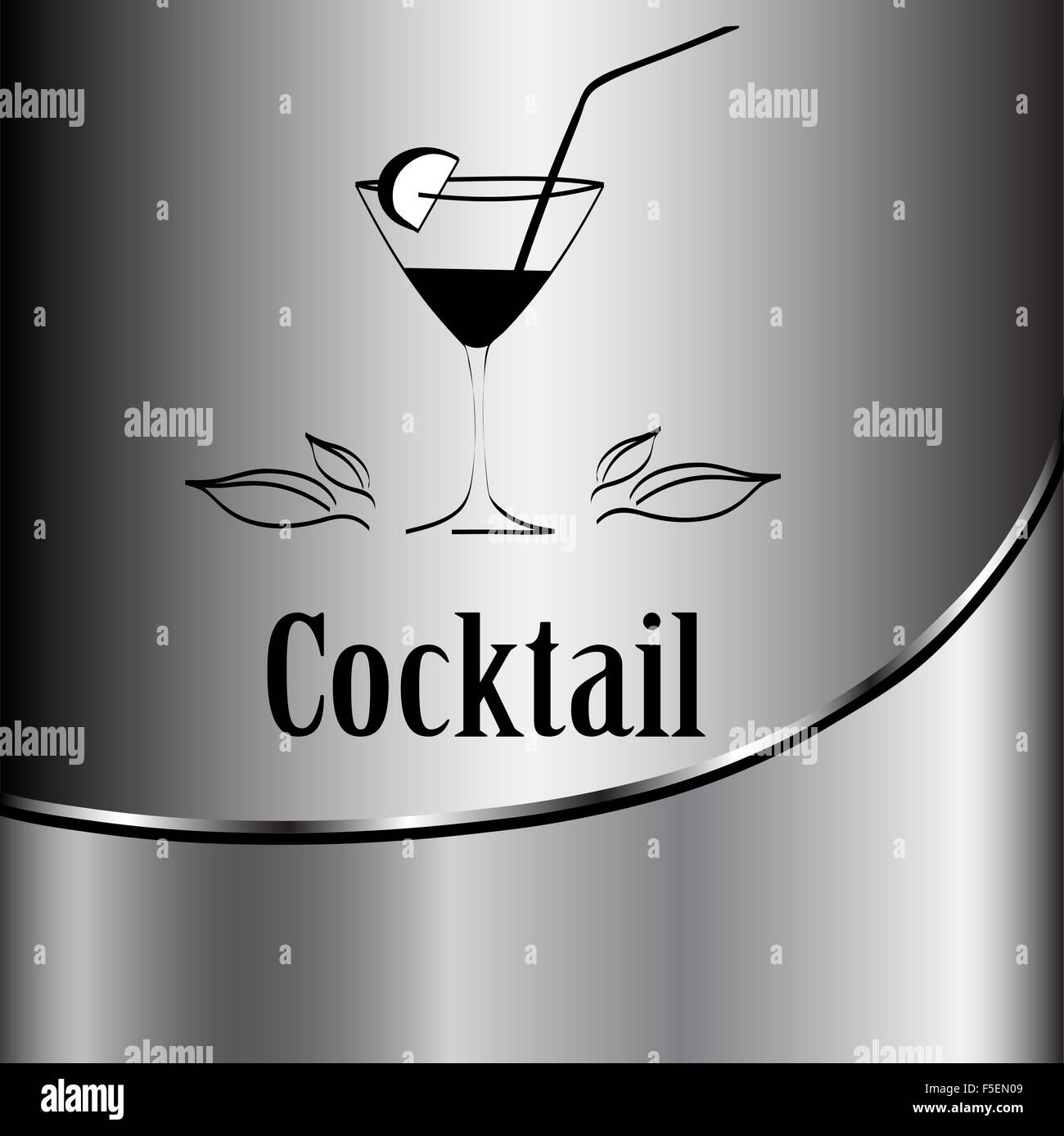 cocktail glass design menu background. Vector Stock Photo - Alamy