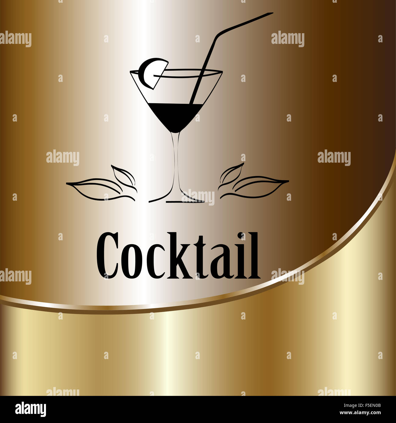 cocktail glass design menu background. Vector Stock Photo - Alamy