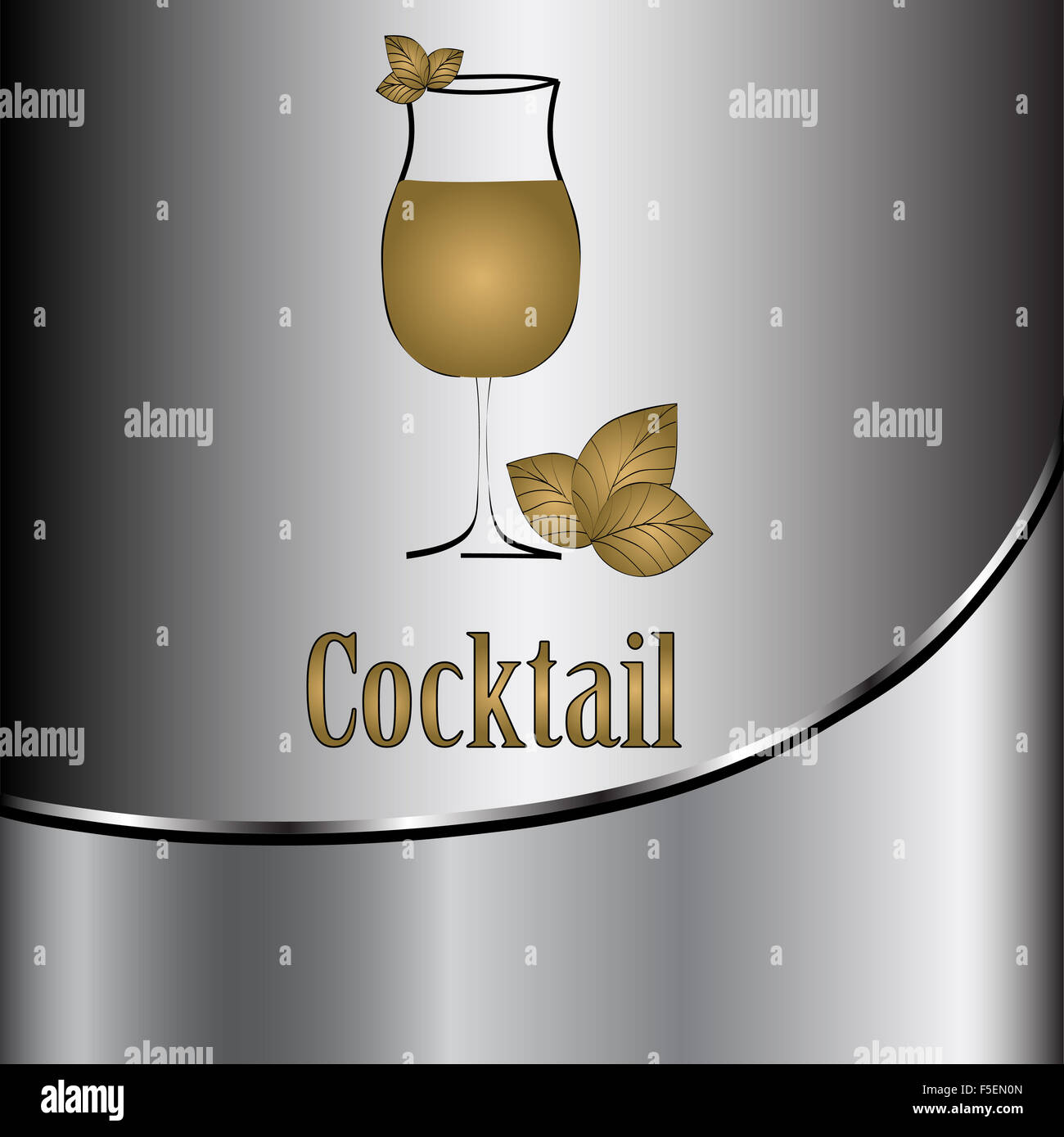 cocktail glass design menu background. Vector Stock Photo - Alamy