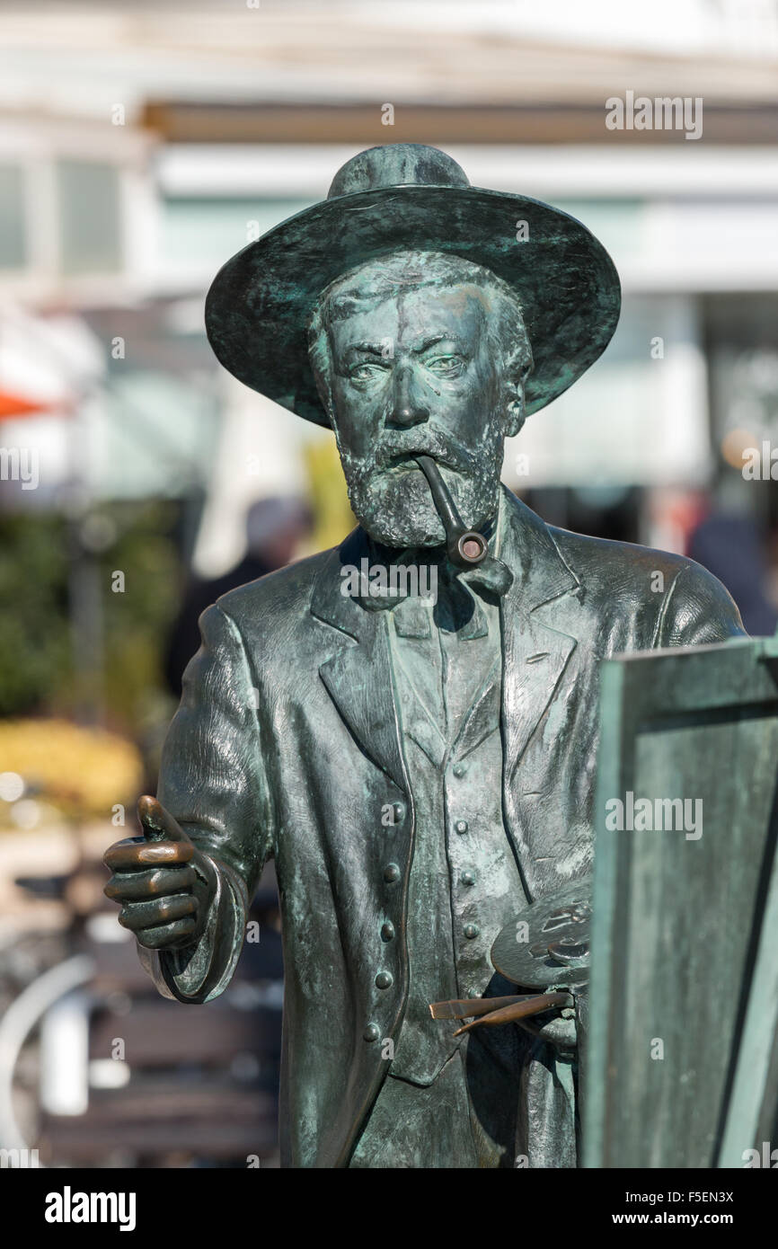 Interesting portraits statue in Sitges near Barcelona(Spain Stock Photo ...