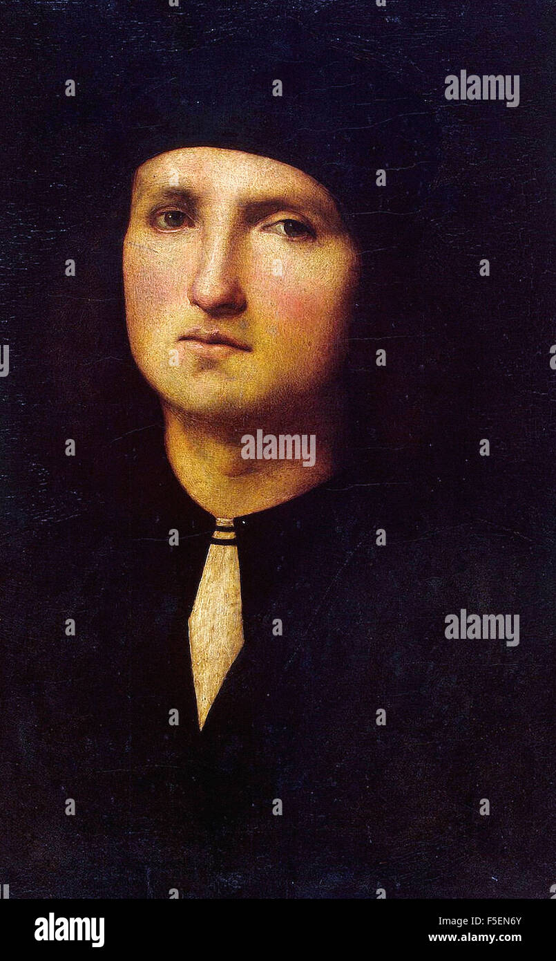 Portrait of a young man pietro perugino hi-res stock photography and ...