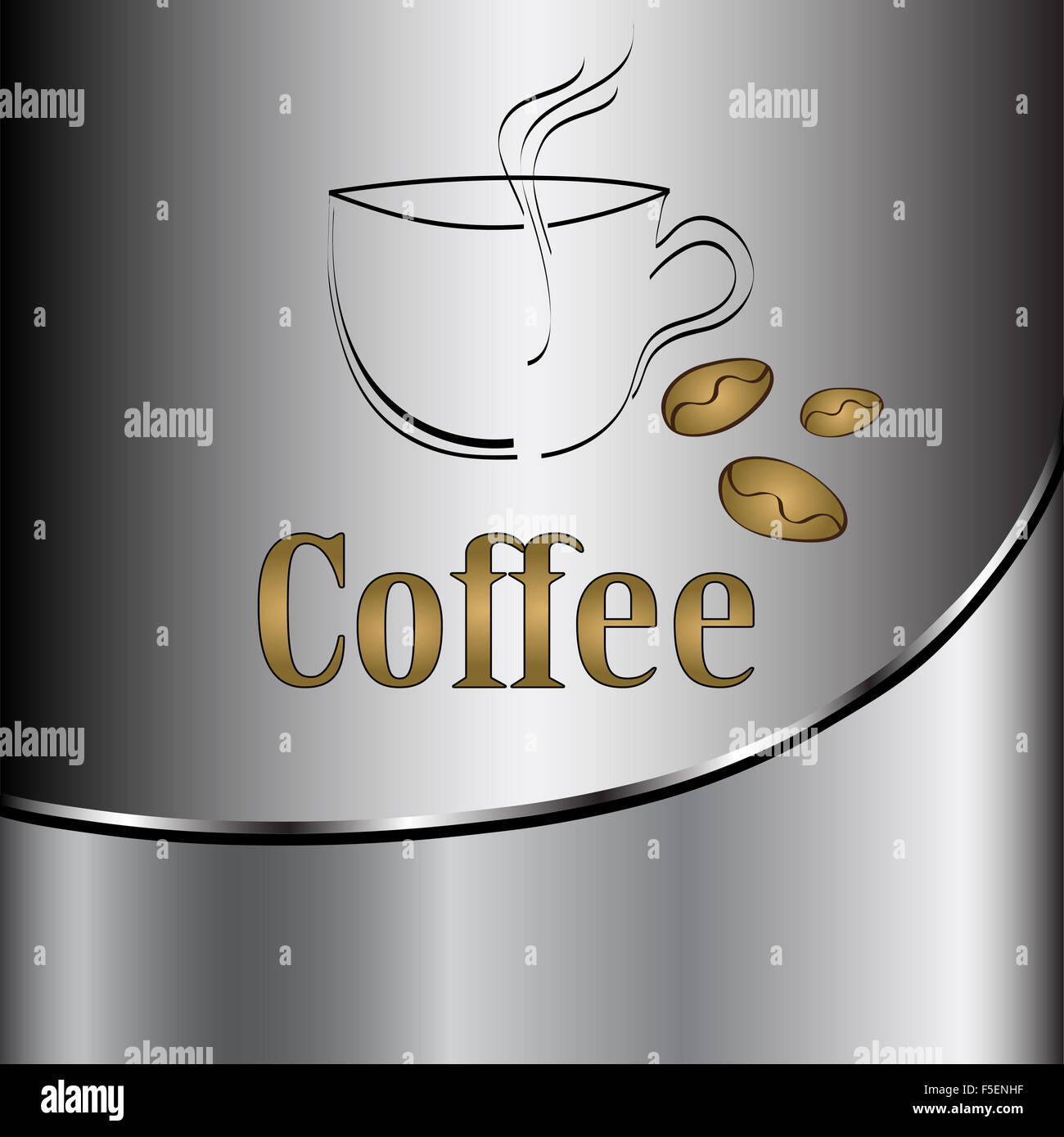 coffee cup label concept menu. Vector coffee background Stock Photo - Alamy