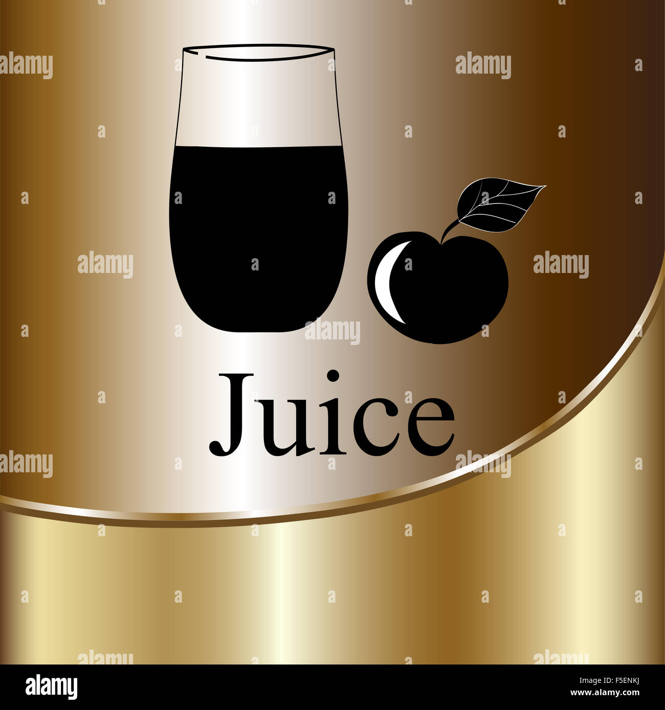 Fruit juice symbols - illustration label concept menu. Vector ...