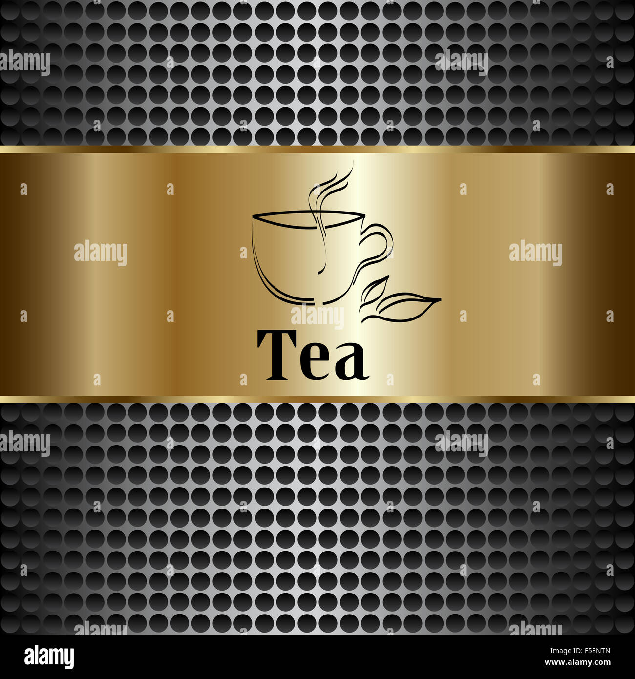 Cup of tea. Vector label, idea (poster) for your menu Stock Photo - Alamy