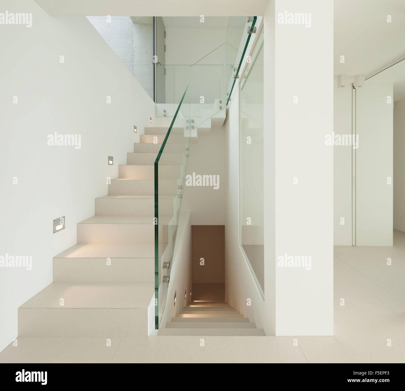 Architecture, new trend design, staircase of modern house Stock Photo ...