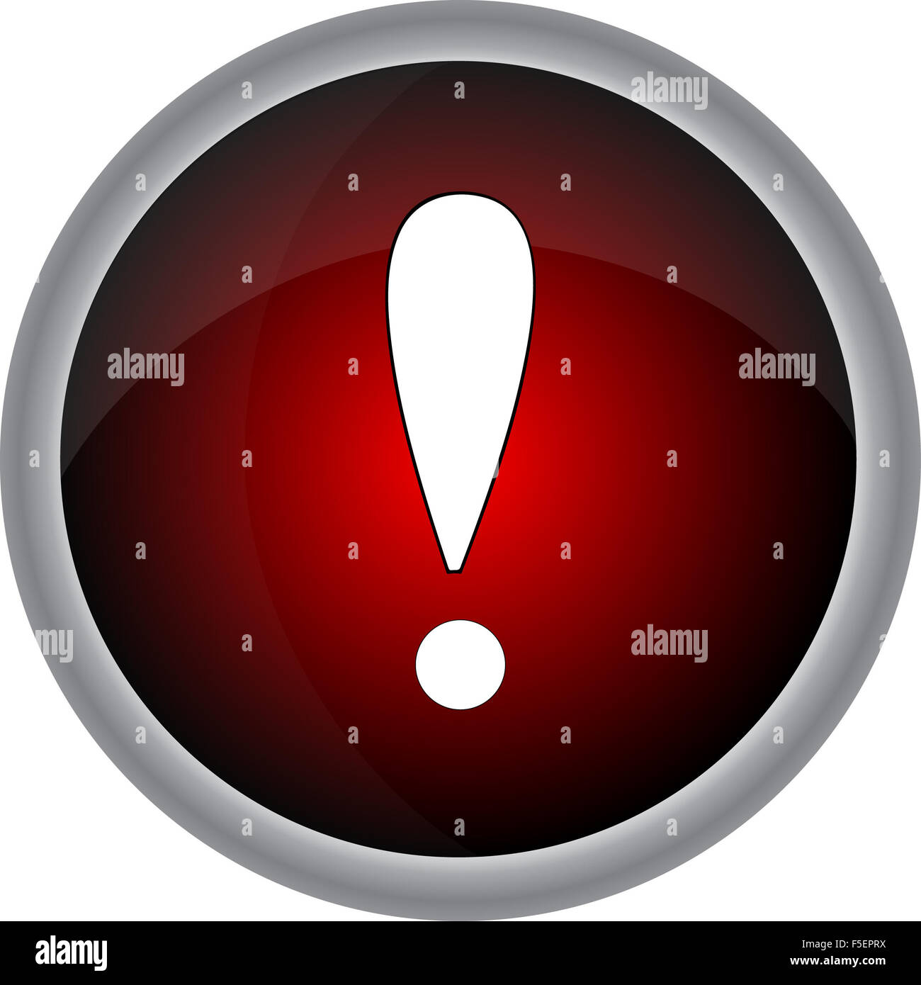 Attention sign icon. Exclamation mark. Hazard warning symbol. button ...