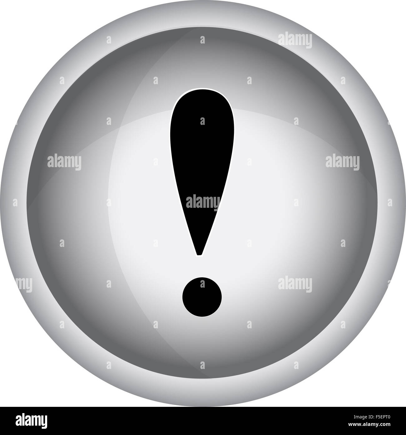 Attention sign icon. Exclamation mark. Hazard warning symbol. button ...