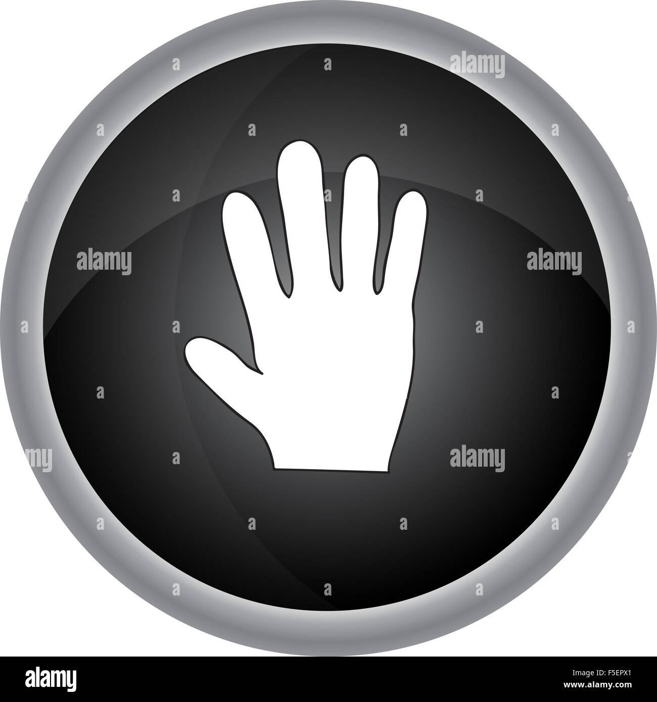 Human Hand sign. Vector icon Stock Photo - Alamy