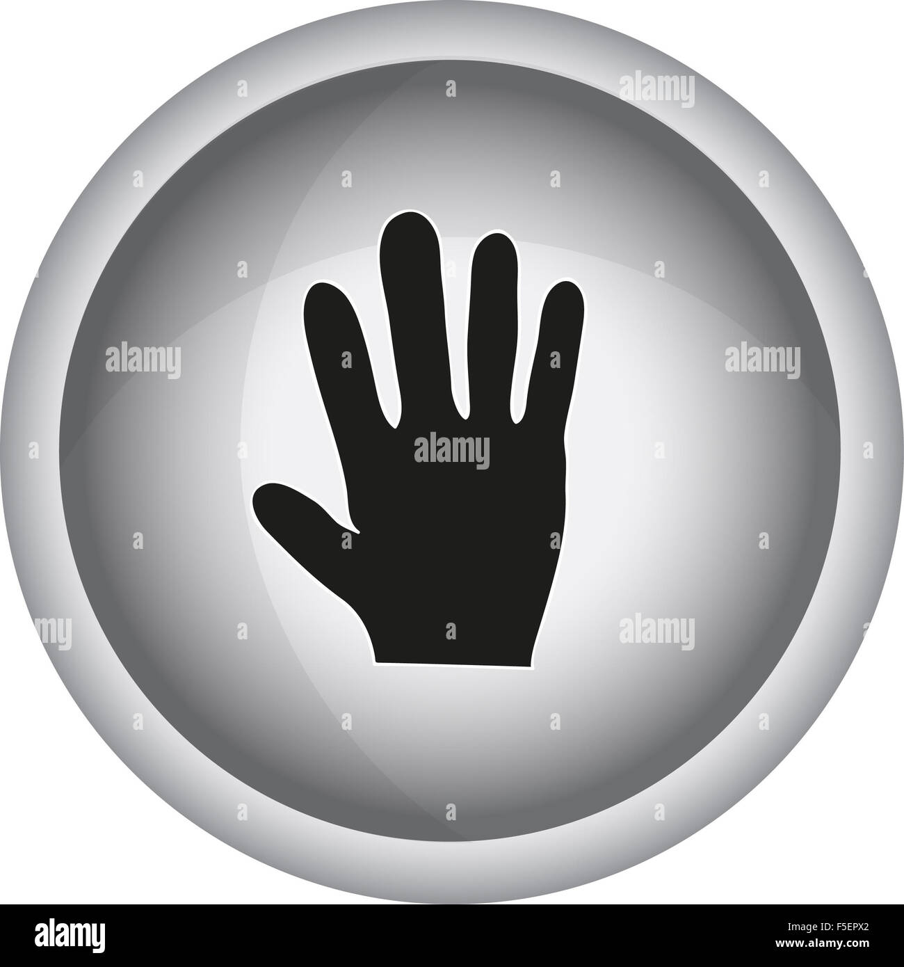 Human Hand sign. Vector icon Stock Photo - Alamy