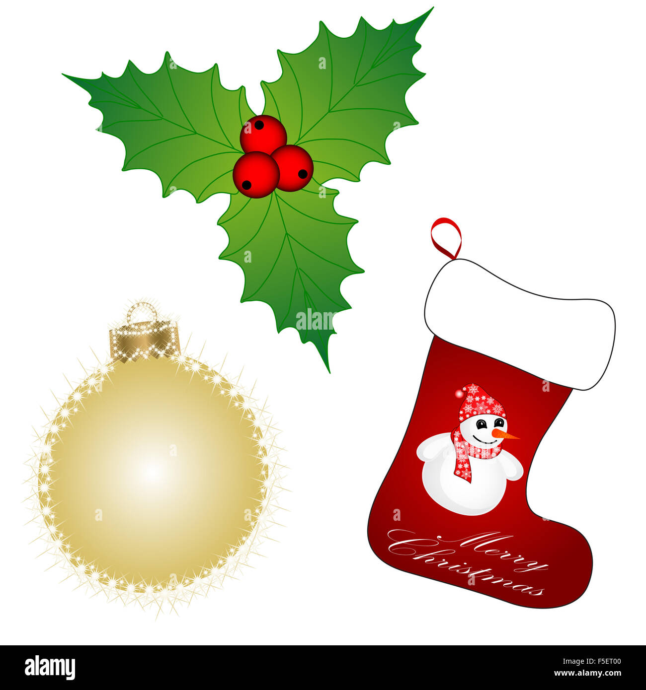 Christmas Objects Collection Stock Photo - Alamy