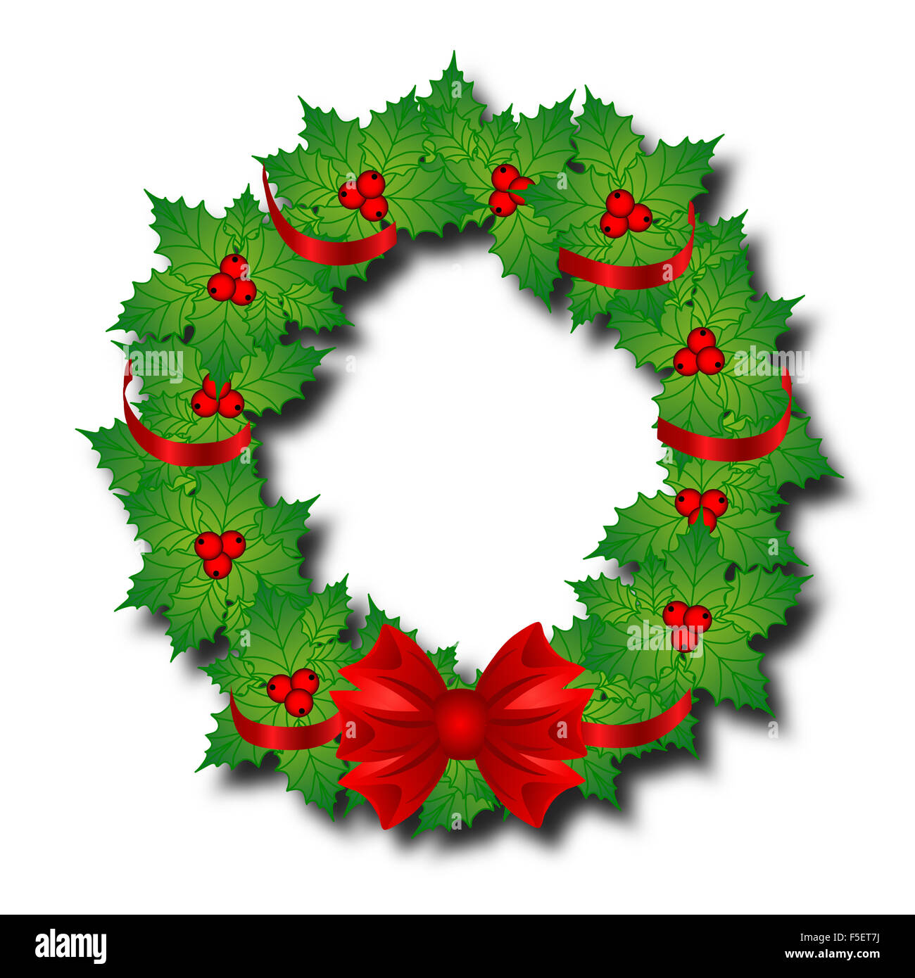 Christmas greeting card holly Cut Out Stock Images & Pictures - Alamy