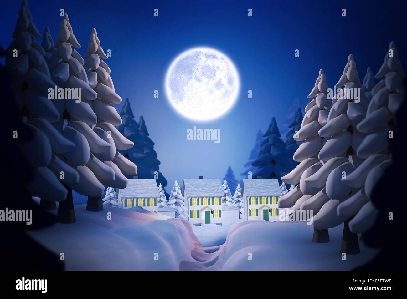 Winter snow scene Stock Photo - Alamy