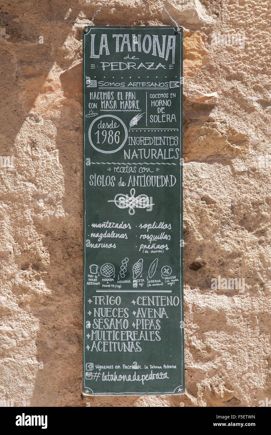 La Tahona Bakery Sign; Pedraza; Segovia Stock Photo - Alamy