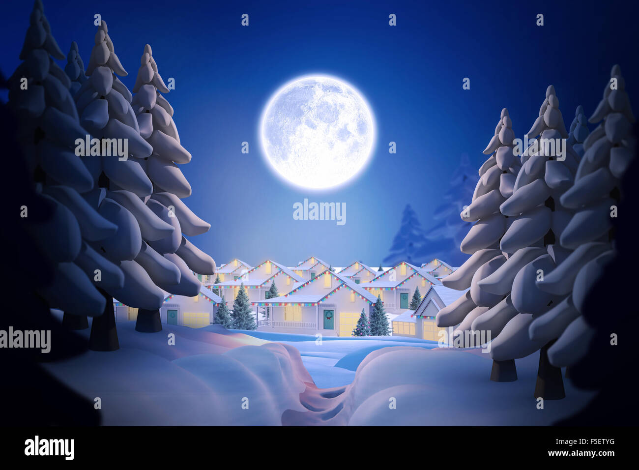 Winter snow scene Stock Photo - Alamy