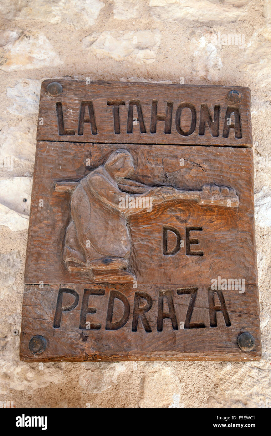 La Tahona, Bakery; Sign; Pedraza; Segovia; Spain Stock Photo - Alamy