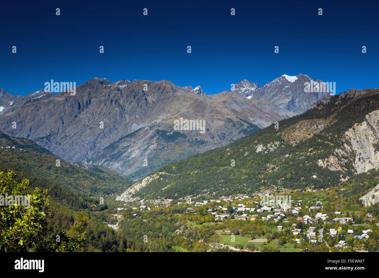 Les Vigneaux, Mont Pelvoux from above Durance Valley Stock Photo - Alamy