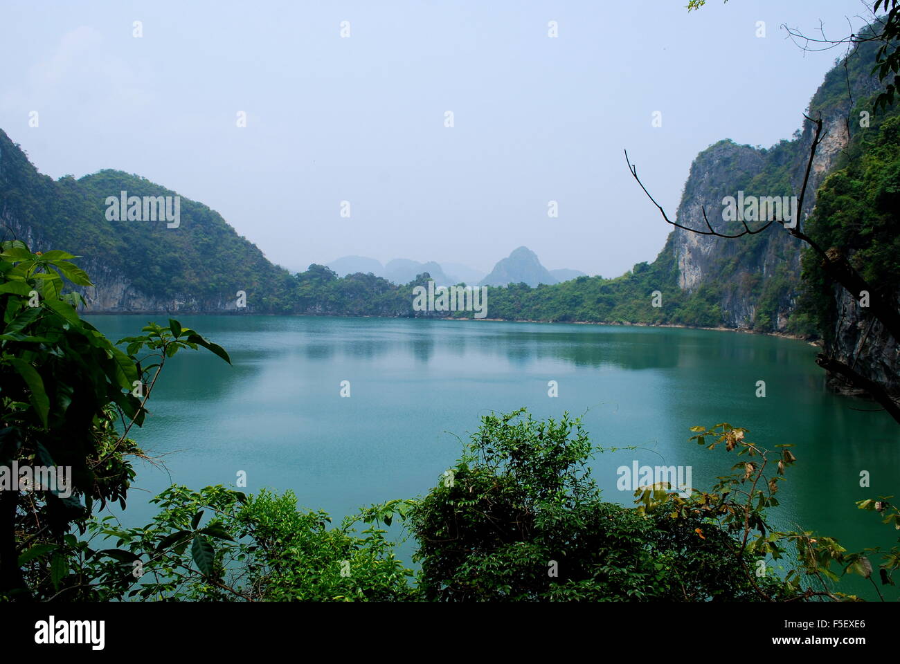 Hidden inlet at Halong Bay Stock Photo - Alamy