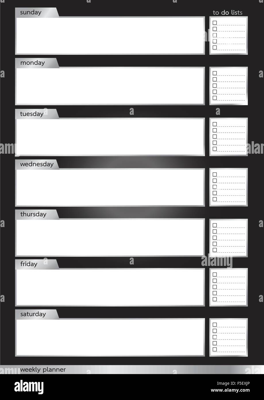 Weekly planner hi-res stock photography and images - Alamy