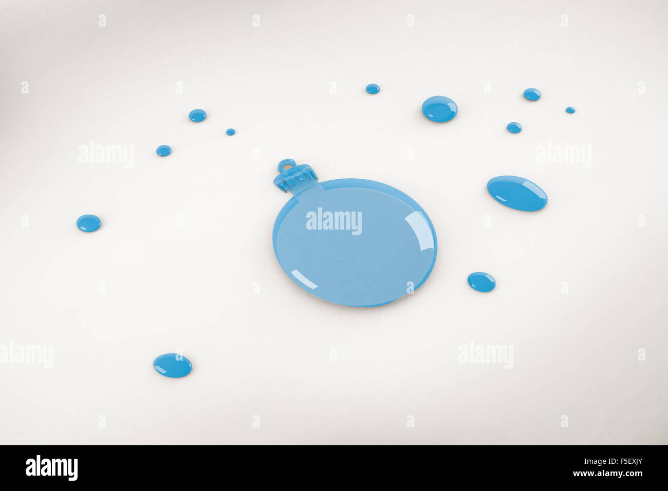 A blue Bauble paint splash Stock Photo - Alamy