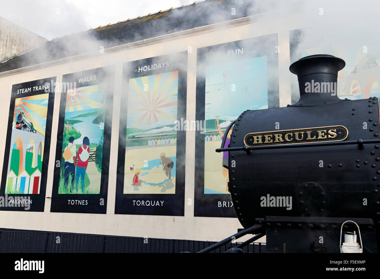 Dartmouth Steam Railway engine "Hercules", Paignton, Devon, England ...
