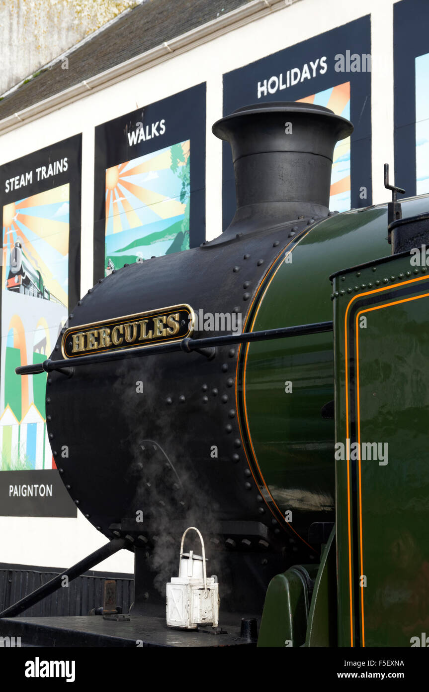 Dartmouth Steam Railway engine "Hercules", Paignton, Devon, England ...