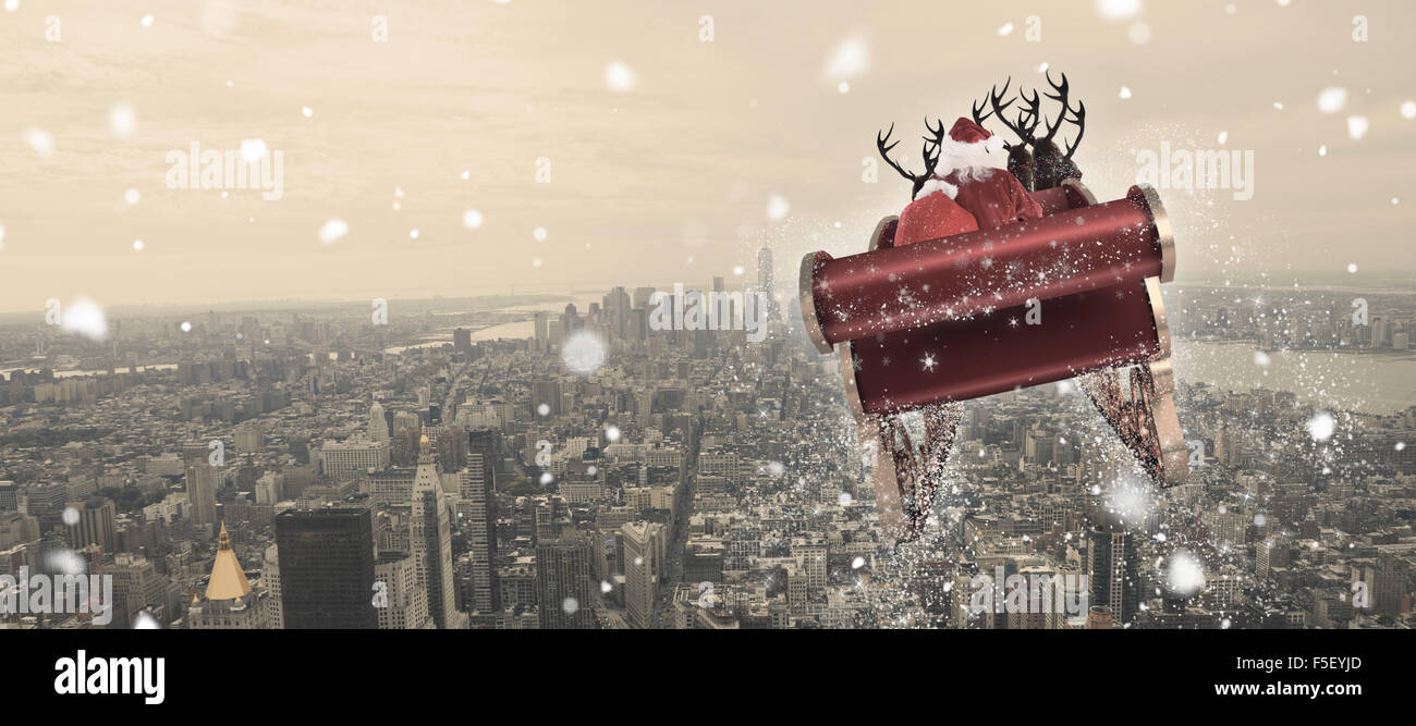 Santa sleigh flying hi-res stock photography and images - Alamy