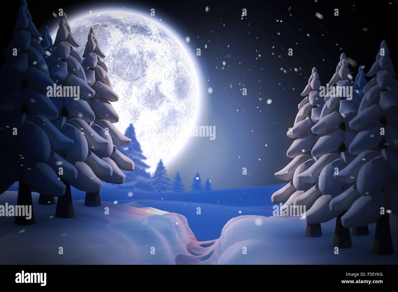 Winter snow scene Stock Photo - Alamy